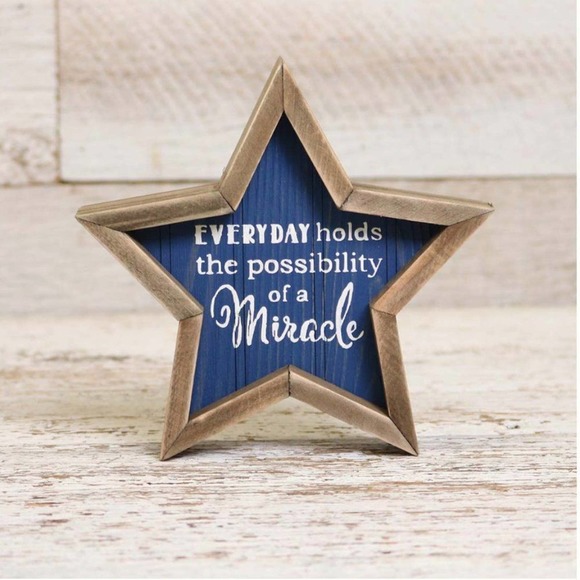 Private Label | Wall Decor | Everyday Is A Miracle Framed Star Shaped ...